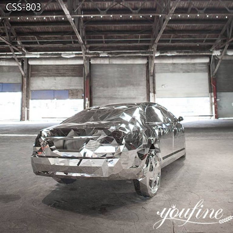 Modern Geometric Metal Car Sculpture Mirror Art for Sale CSS-803