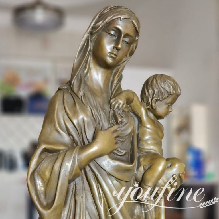 Customized Catholic Bronze Virgin Mary Statue with Jesus BOKK-637 ...