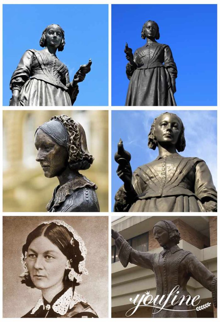 Bronze Nursing Florence Nightingale Statue London England Crimean War ...