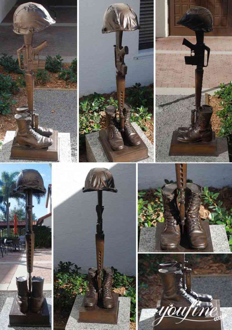 Bronze Garden Battle Cross Statue Military Memorial for Sale BOK1-291