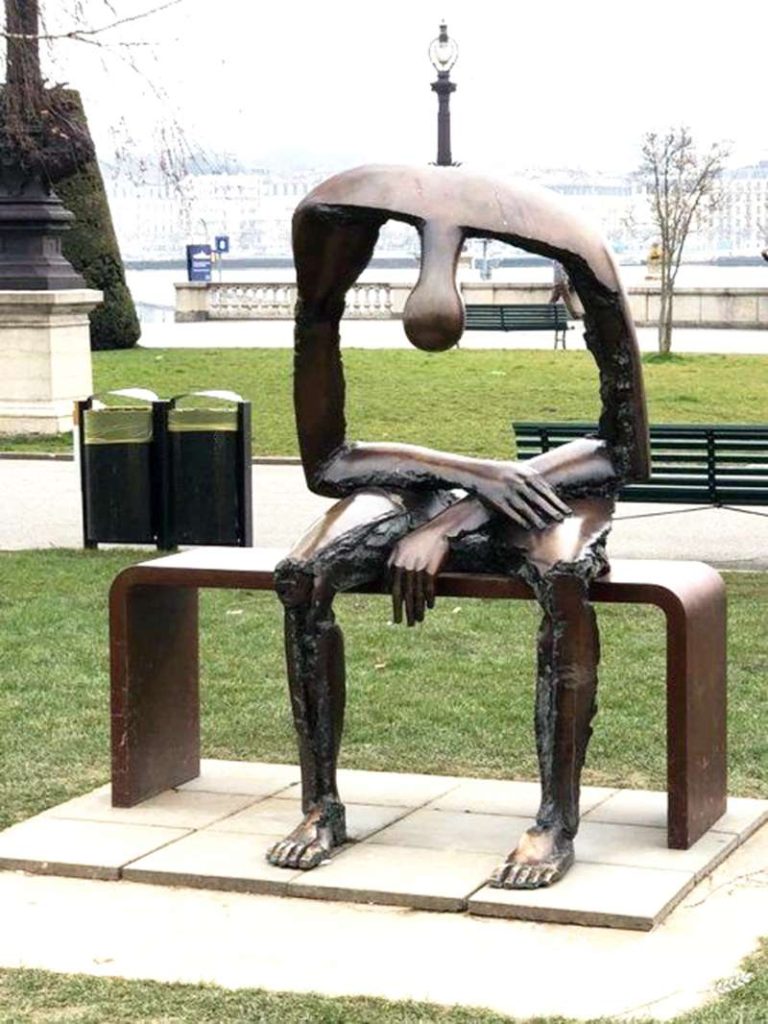 Bronze Melancholy Sculpture Grief Statue for Sale-YouFine