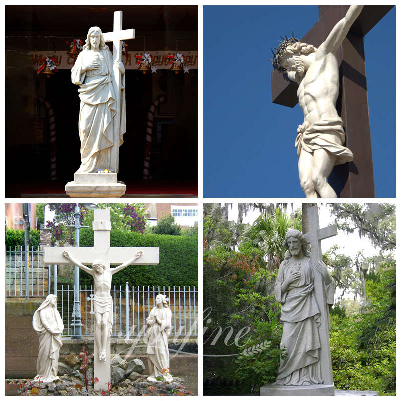 Marble Jesus Statue with Open Hands for Church CHS-868 - YouFine
