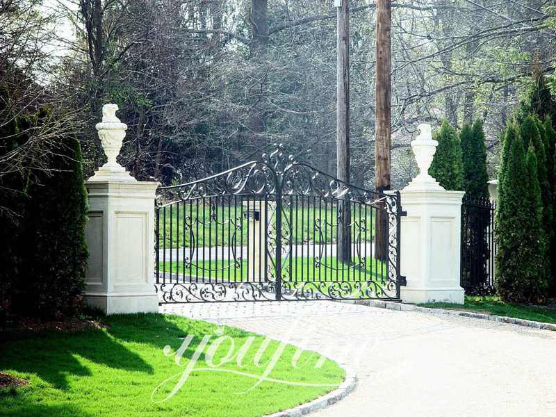 Custom Wrought Cheap Black Iron Driveway Gate for Sale IOK-276 ...