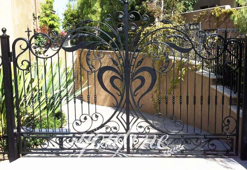 Custom Wrought Cheap Black Iron Driveway Gate for Sale IOK-276 ...