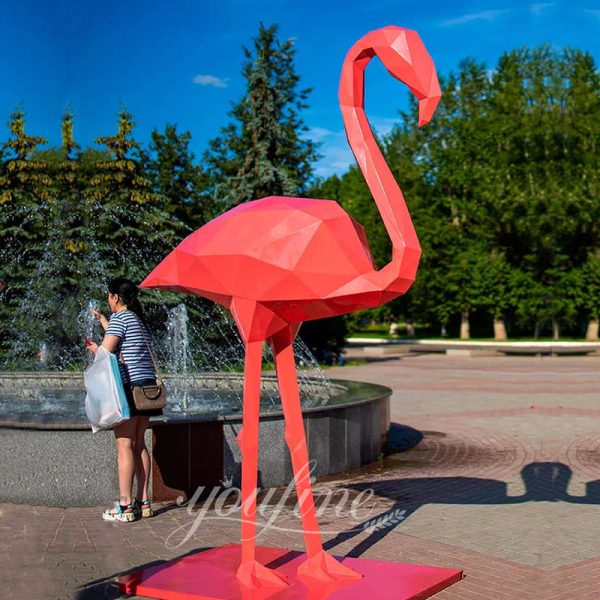 Stainless Steel Pink Tall Flamingo Statue Manufacturer CSS-839-YouFine ...