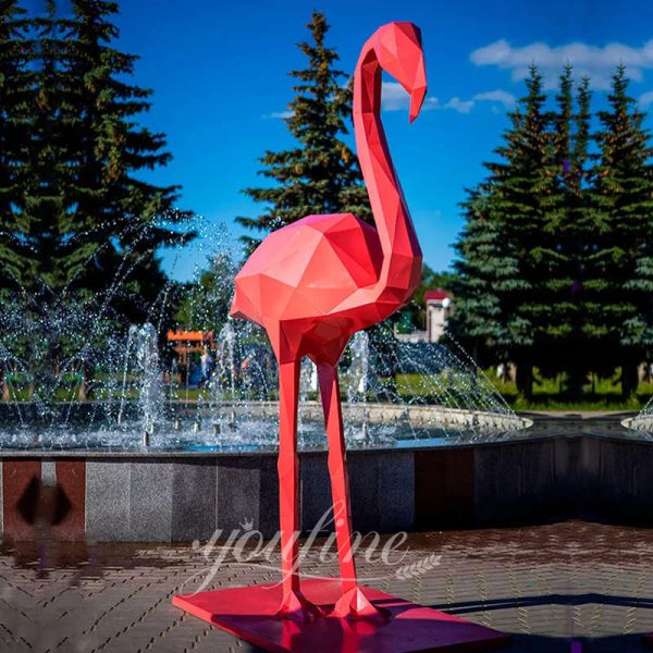 Stainless Steel Pink Tall Flamingo Statue Manufacturer CSS-839-YouFine ...