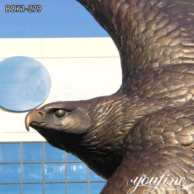 Vertical Flying Eagle Statue-Garden Art Sculpture