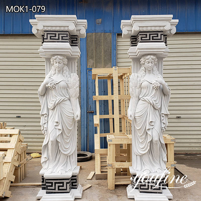 High Quality Natural Marble Caryatid Column for Sale MOK1-079 - YouFine