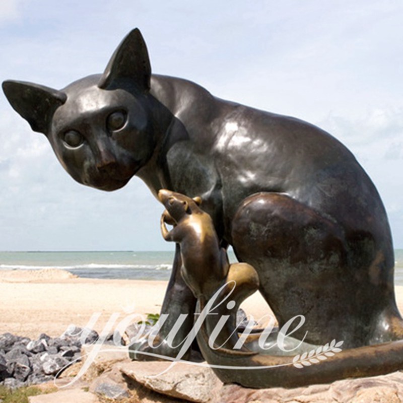 Bronze Cat Garden Statues at Stan Denham blog