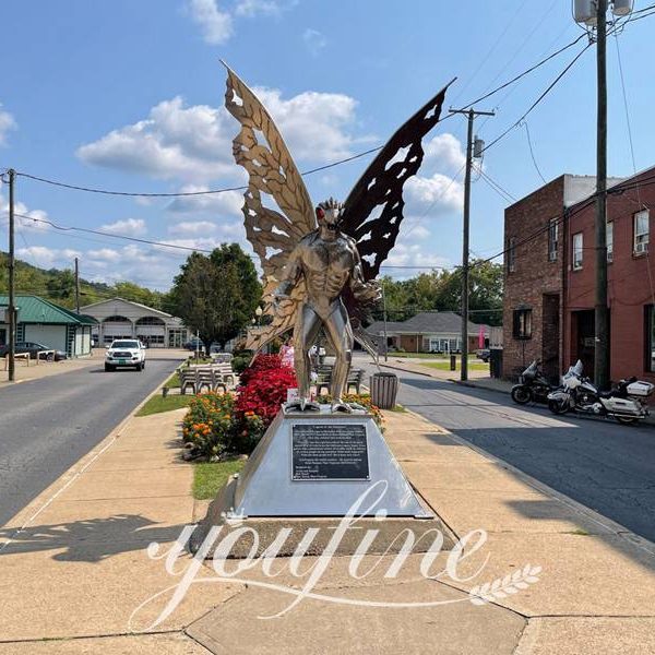 Analysis of Stainless Steel Mothman Statue West Virginia’s Legendary ...