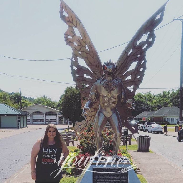 Analysis of Stainless Steel Mothman Statue West Virginia’s Legendary ...