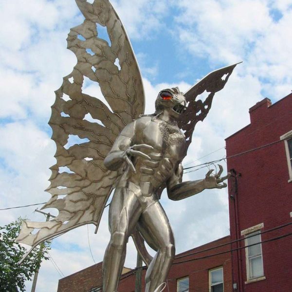 Analysis of Stainless Steel Mothman Statue West Virginia’s Legendary ...
