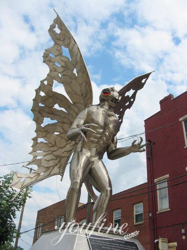 Analysis of Stainless Steel Mothman Statue West Virginia’s Legendary ...