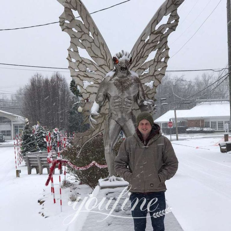 Analysis of Stainless Steel Mothman Statue West Virginia’s Legendary Specter-YouFine Sculpture
