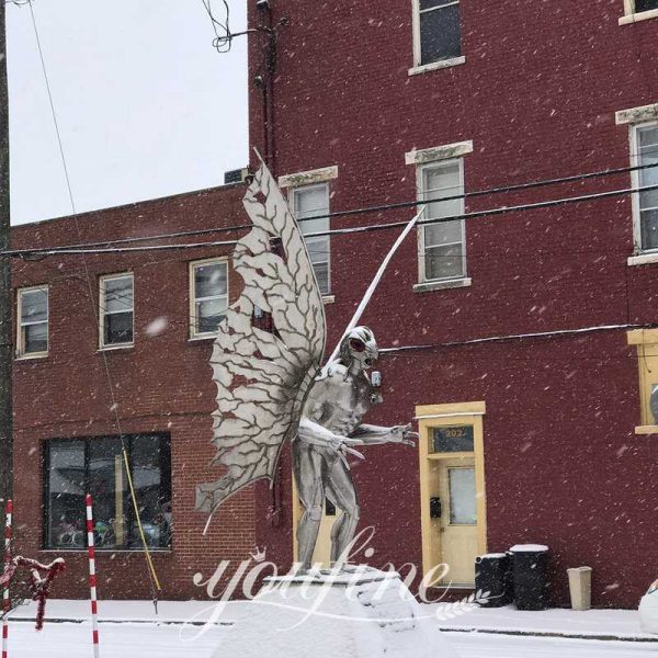 Analysis of Stainless Steel Mothman Statue West Virginia’s Legendary ...