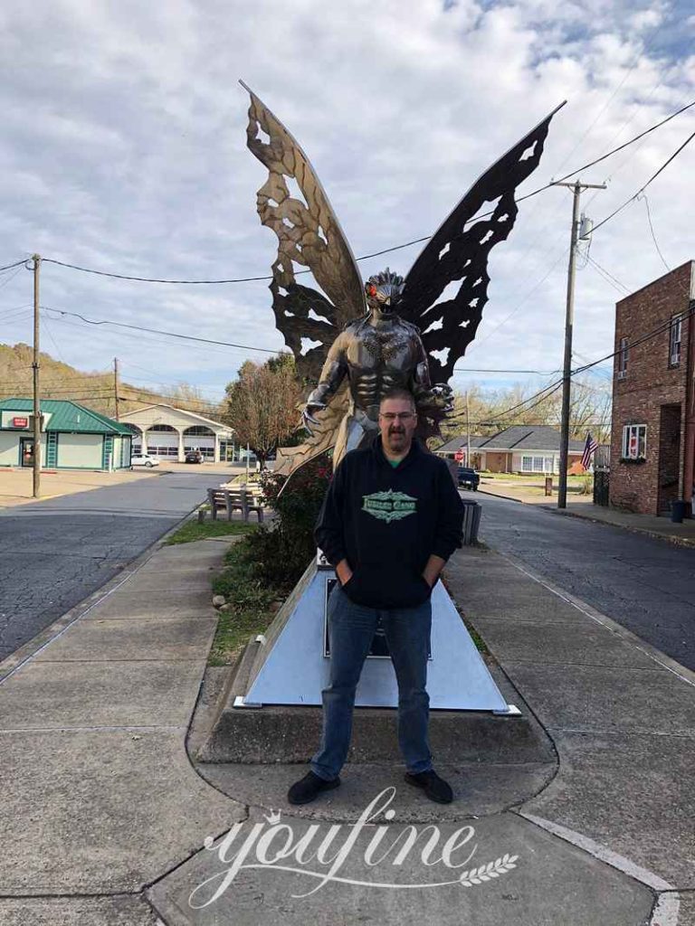 Analysis of Stainless Steel Mothman Statue West Virginia’s Legendary ...