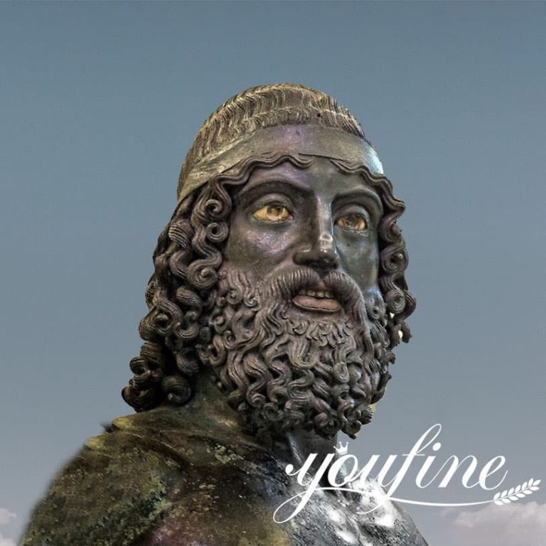 Ancient Classical Greek Bronze Riace Warrior Statue