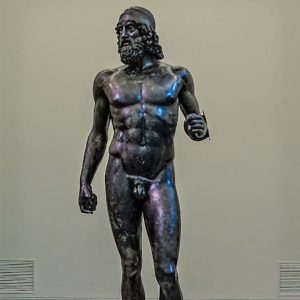 Ancient Classical Greek Bronze Riace Warrior Statue