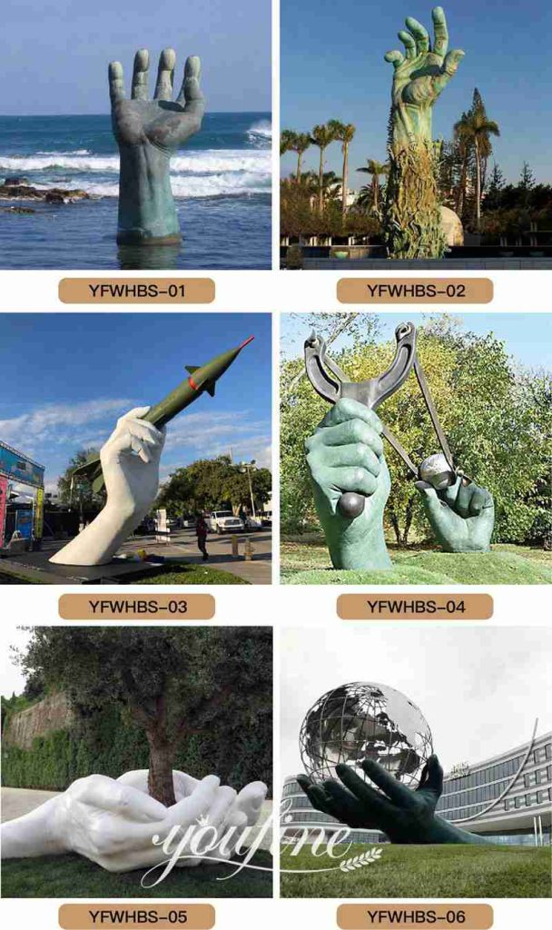 Cast Aluminum Sculpture Giant Hand Outdoor Art Installation CAS-01 ...