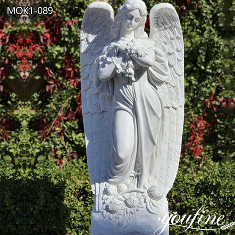 Outdoor big marble angel statues with wings MSAS-06 - YouFine Sculpture