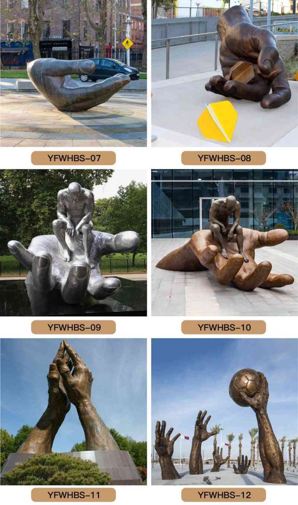 Cast Aluminum Sculpture Giant Hand Outdoor Art Installation CAS-01 ...