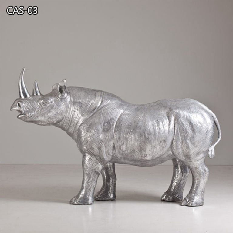 Metal Rhino Sculpture Modern Cast Aluminum Art CAS-03 - YouFine