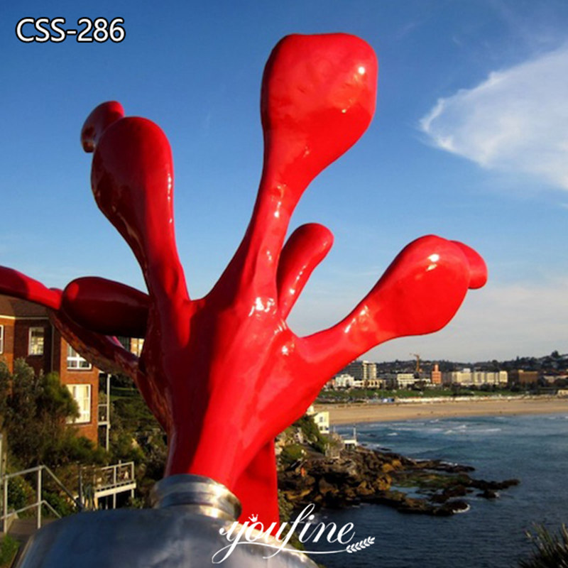 Outdoor Metal Red Toothpaste Sculpture Seaside Decor Factory Supply CSS-286