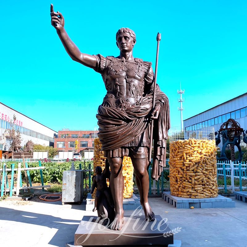 Large Augustus Caesar Bronze Statue by Barbedienne for Sale BOKK-899