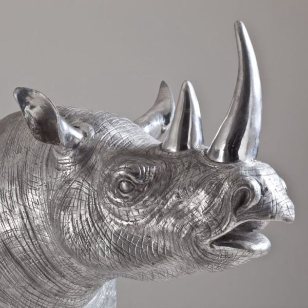 Metal Rhino Sculpture Modern Cast Aluminum Art CAS-03 - YouFine