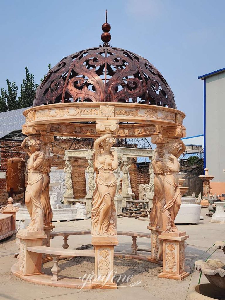 Classical Greek Maidens Marble Garden Gazebo MOK1-115