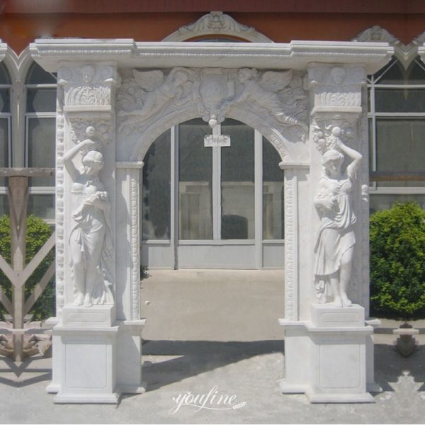 Pure Hand-carved Luxury Arch Marble Doorway Decor MOK1-124 - YouFine ...