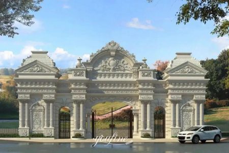 Pure Hand-carved Luxury Arch Marble Doorway Decor MOK1-124