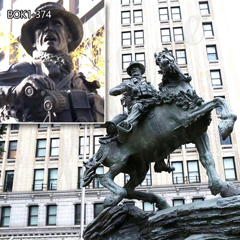 Bronze Horse Soldier Statue 911 America’s Response Monument BOK1-374