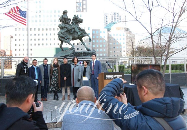 Bronze Horse Soldier Statue 911 America’s Response Monument BOK1-374