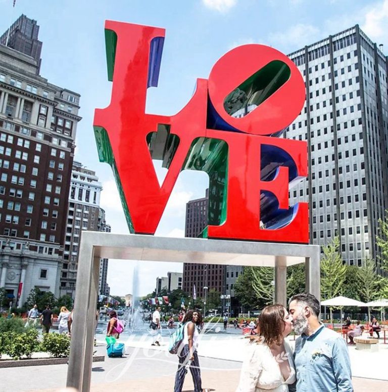 Valentine’s Day Red Metal Love Heart Sculpture Art- YouFine