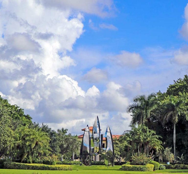 Polished Modern Stainless Steel Rocket Sculpture Public Architecture ...