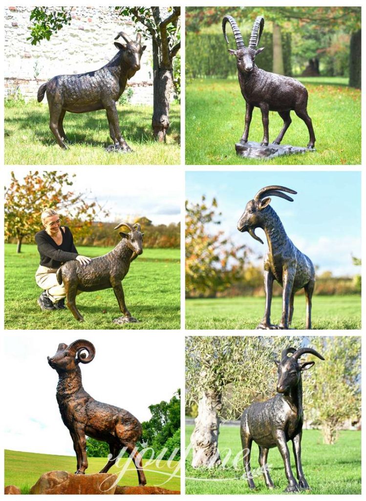 Large Bronze Goat Statue Outdoor Yard Art for Sale BOK1-402-YouFine ...