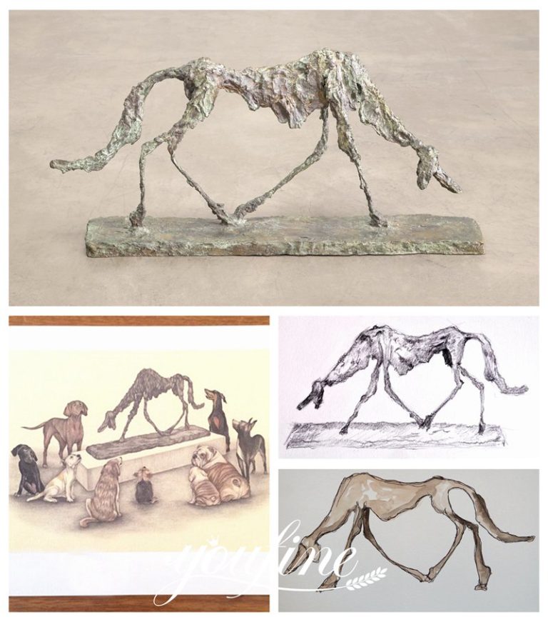 Bronze Alberto Giacometti Dog Sculpture for Sale BOK1-420 - YouFine