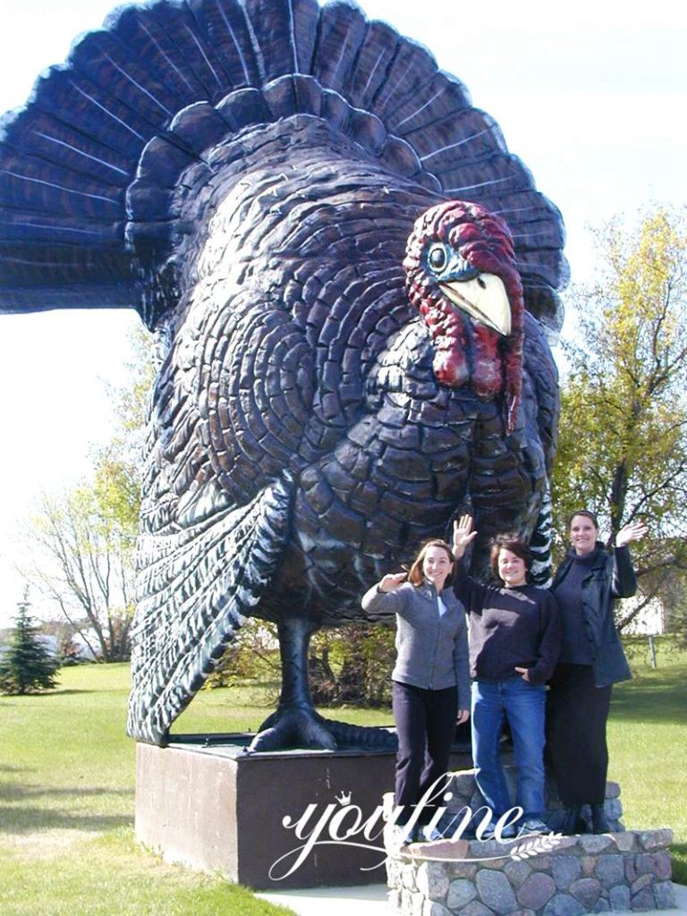 Bronze Worlds Largest Turkey Animal Statue Outdoor Decor for Sale BOK1-413