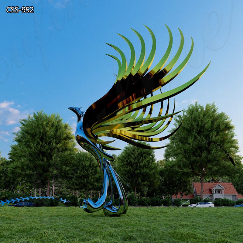 Modern Metal Phoenix Sculpture with Durable Quality for Sale - YouFine ...