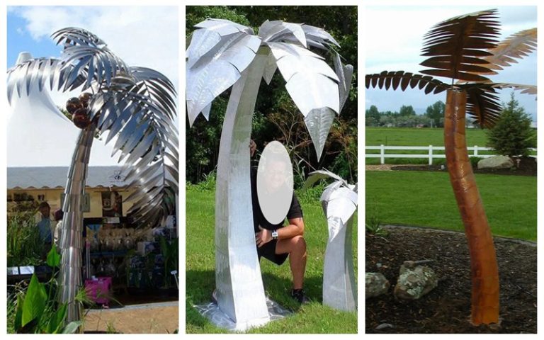 Large Outdoor Metal Palm Tree Yard Art Supplier CSS-707