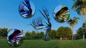 Modern Metal Phoenix Sculpture -YouFine