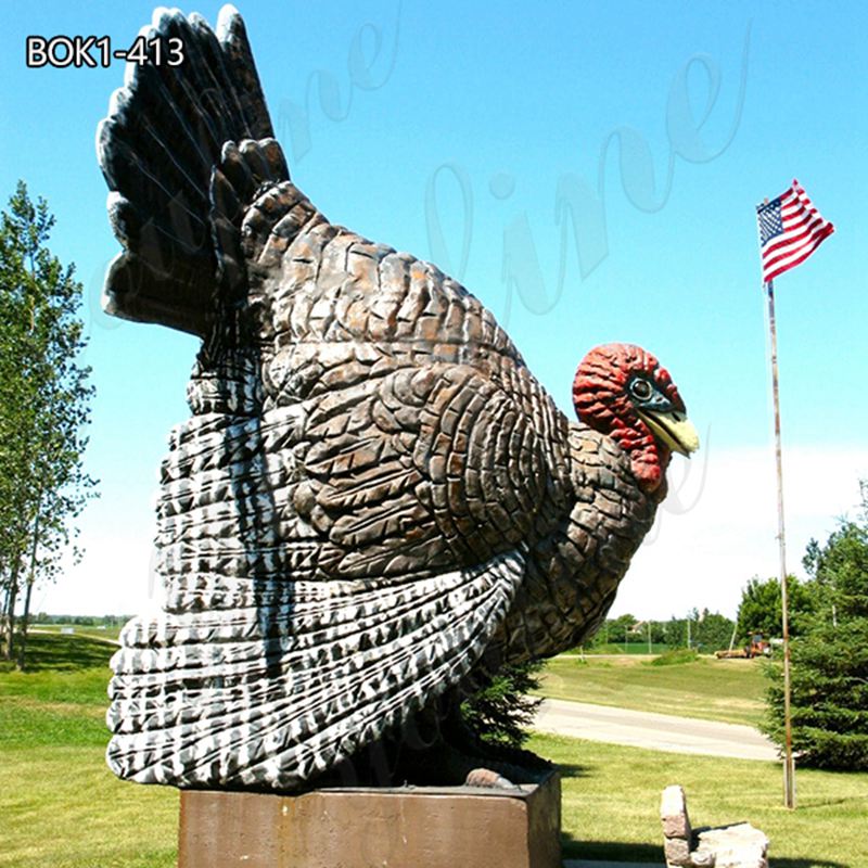 Bronze Worlds Largest Turkey Animal Statue Outdoor Decor for Sale BOK1-413