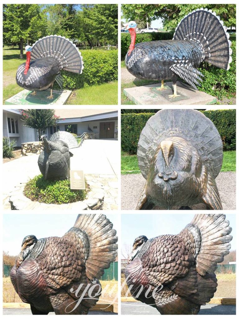 Bronze Worlds Largest Turkey Animal Statue Outdoor Decor for Sale BOK1-413