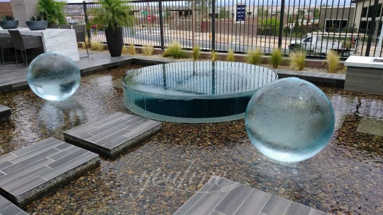Modern Acrylic Sphere Water Fountain Feature Supplier - YouFine Sculpture