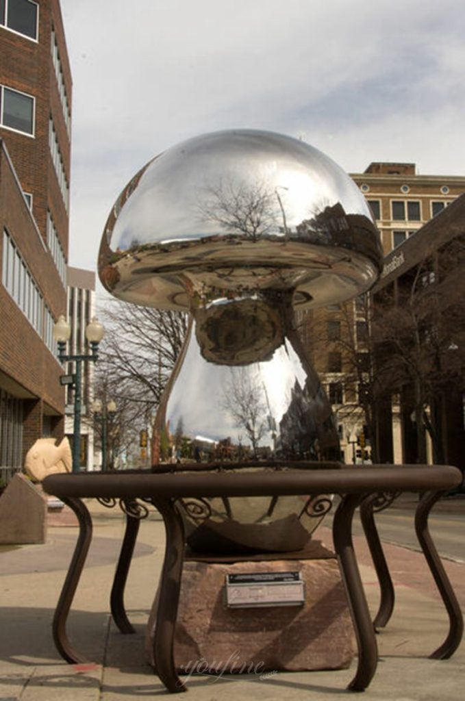 Modern Art Metal Mushroom Sculpture Outdoor Decor - YouFine Sculpture