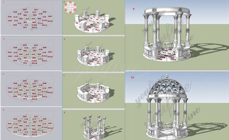 Outdoor Marble Gazebos: A Timeless Addition to Your Garden MOK1-161