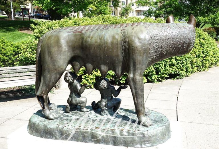 Captivating She-Wolf Statue: A Masterpiece of Bronze Animal Sculpture ...