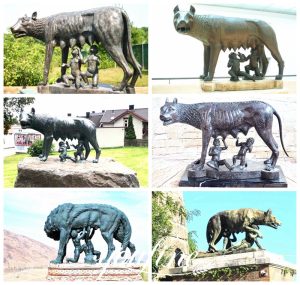 Captivating She-Wolf Statue: A Masterpiece of Bronze Animal Sculpture