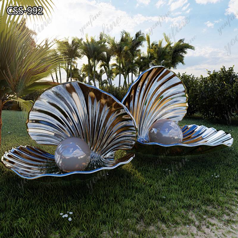 Stainless Steel Sea Shell Sculpture for Beachfront CSS-992 - YouFine